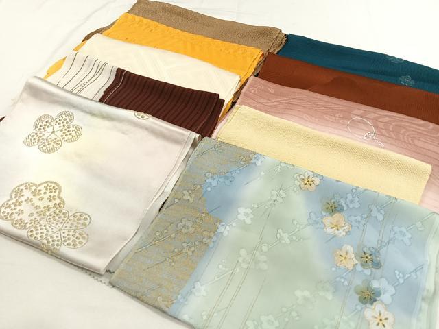 平和屋着物★和装小物　上質な帯揚げ10枚セット　逸品　CAAO3436ua
