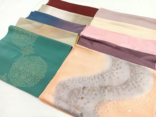 平和屋着物★和装小物　上質な帯揚げ10枚セット　逸品　CAAO3437ua