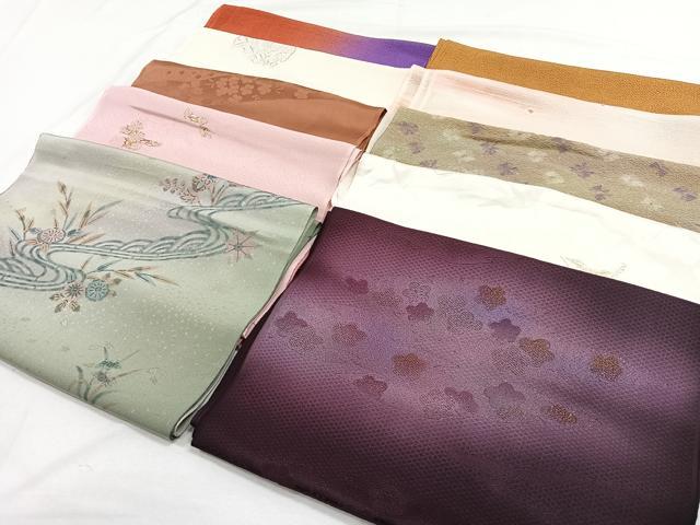 平和屋着物★和装小物　上質な帯揚げ10枚セット　逸品　CAAO3440ua