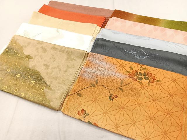 平和屋着物★和装小物　上質な帯揚げ10枚セット　逸品　CAAO3446ua