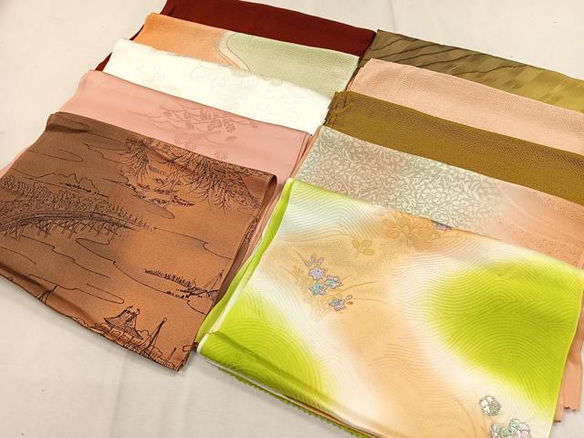 平和屋着物★和装小物　上質な帯揚げ10枚セット　逸品　CAAO3447ua