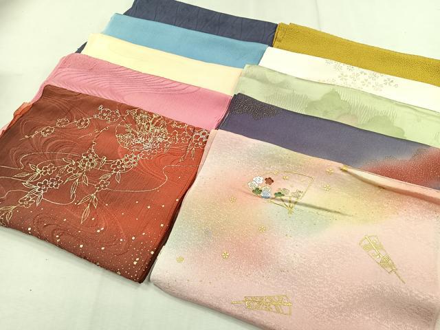 平和屋着物★和装小物　上質な帯揚げ10枚セット　逸品　CAAO3448ua