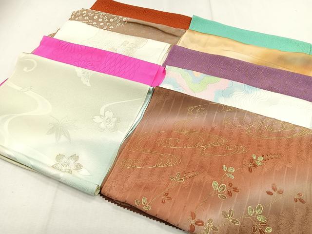 平和屋着物★和装小物　上質な帯揚げ10枚セット　逸品　CAAO3452ua