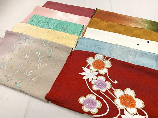 平和屋着物★和装小物　上質な帯揚げ10枚セット　逸品　CAAO3453ua