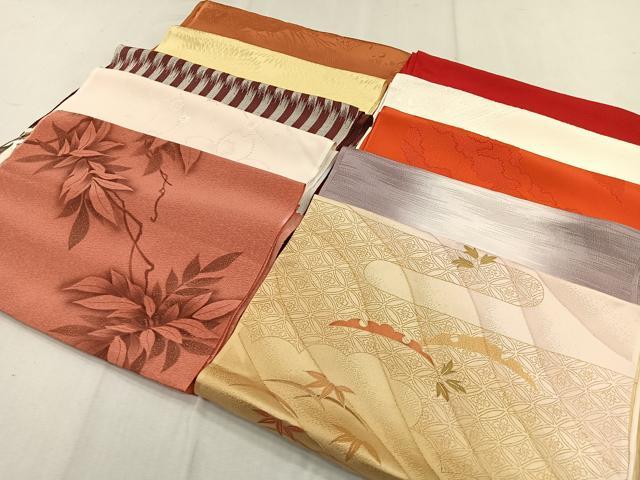 平和屋着物★和装小物　上質な帯揚げ10枚セット　逸品　CAAO3455ua