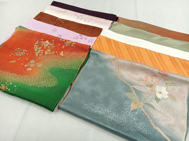 平和屋着物★和装小物　上質な帯揚げ10枚セット　逸品　CAAO3461ua