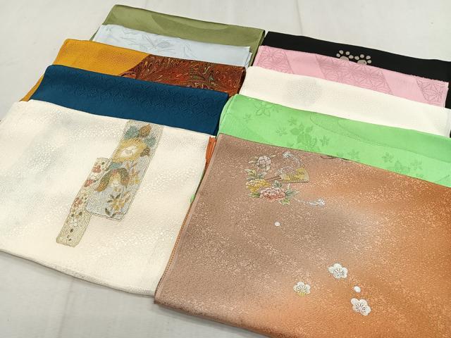平和屋着物★和装小物　上質な帯揚げ10枚セット　逸品　CAAO3462ua
