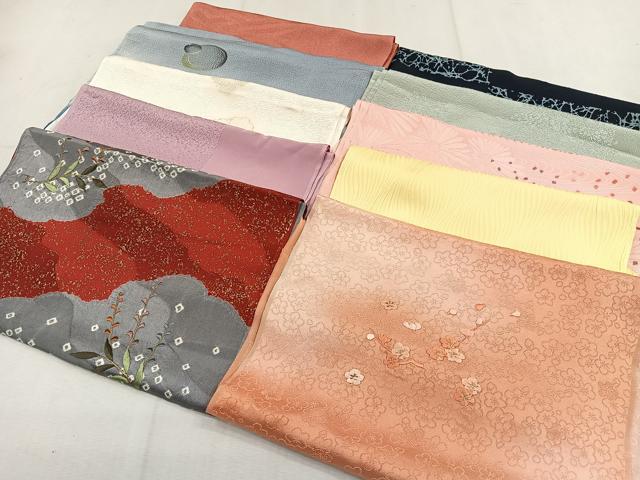 平和屋着物★和装小物　上質な帯揚げ10枚セット　逸品　CAAO3463ua