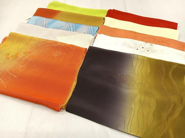 平和屋着物★和装小物　上質な帯揚げ10枚セット　逸品　CAAO3465ua