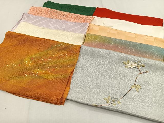 平和屋着物★和装小物　上質な帯揚げ10枚セット　逸品　CAAO3470ua