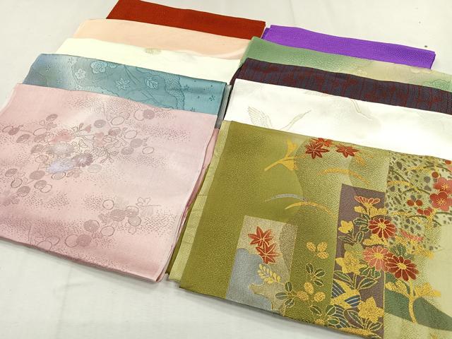 平和屋着物★和装小物　上質な帯揚げ10枚セット　逸品　CAAO3473ua