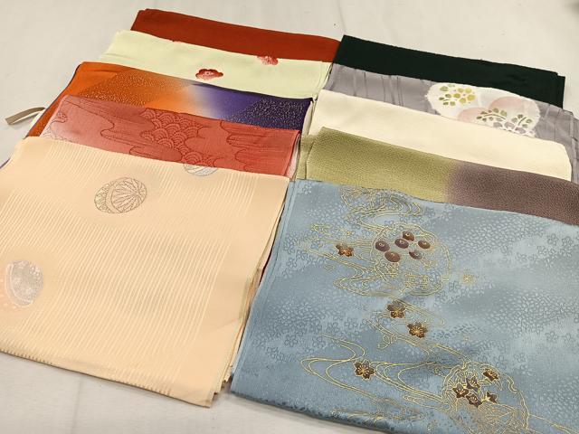 平和屋着物★和装小物　上質な帯揚げ10枚セット　逸品　CAAO3475ua