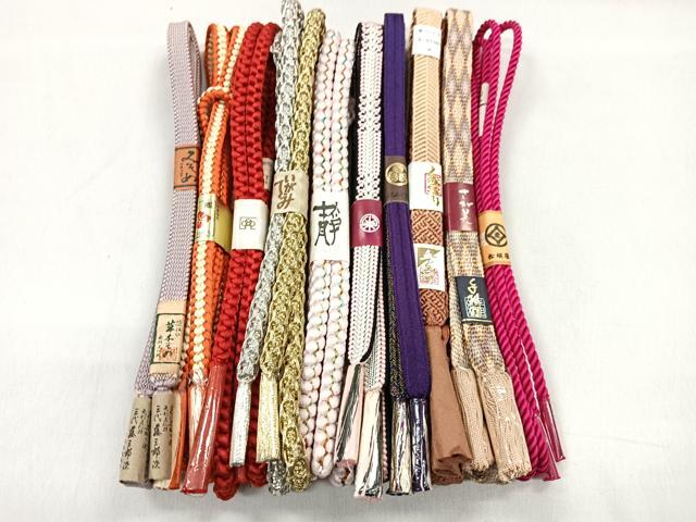 平和屋着物●和装小物　上質な帯締め１０本セット　逸品　未使用　CAAS9628ju