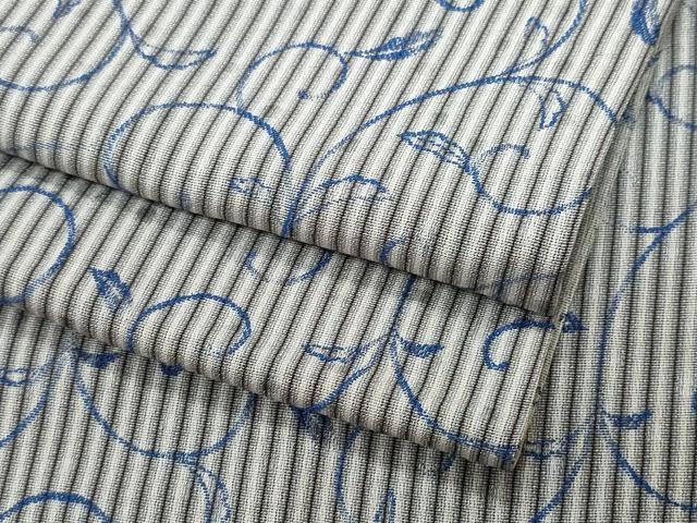 平和屋着物▽上質な小紋　単衣　唐草文　まるやま扱い　正絹　逸品　CAAP4387vf