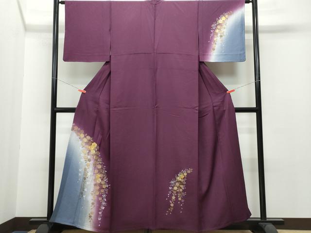 平和屋着物▽訪問着　単衣　舞花文　正絹　逸品　CAAP4396vf