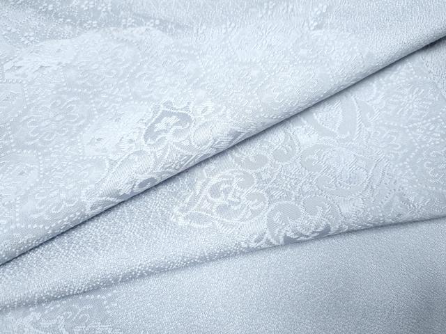 平和屋着物●上質な色無地　道長蜀江華地紋　暁鼠色　正絹　逸品　CAAP7135hy