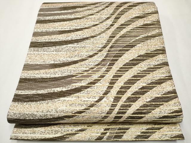 平和屋着物●六通柄袋帯　吉祥文　金糸　正絹　逸品　CAAP7170hy