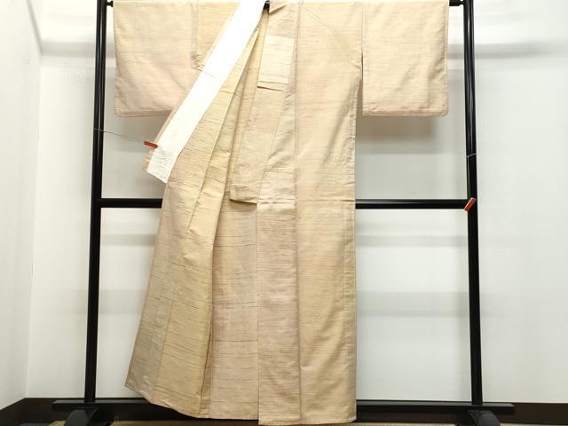 平和屋着物○紅花紬 米沢 縞 正絹 逸品 CAAS8766vf