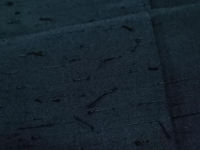 平和屋着物■髭紬　色無地　留紺色　正絹　逸品　CAAQ3077yc