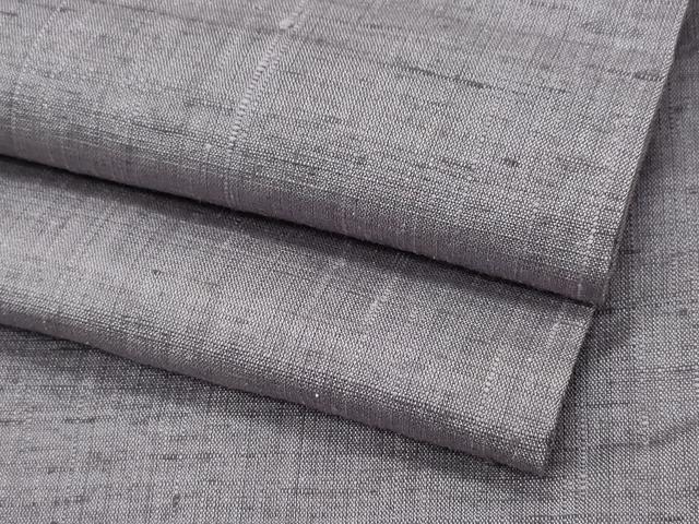平和屋着物●上質な紬　色無地　源氏鼠色　正絹　逸品　CAAQ9097vf
