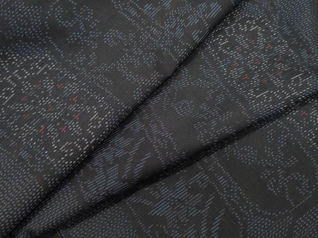 平和屋着物●本場大島紬　吉祥花文　正絹　逸品　未使用　CAAQ9123vf