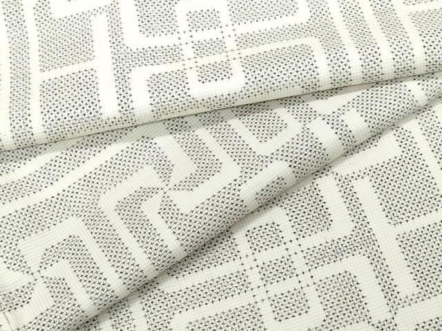 平和屋着物●本場大島紬　白大島　秋名バラ柄　正絹　逸品　CAAQ9151vf