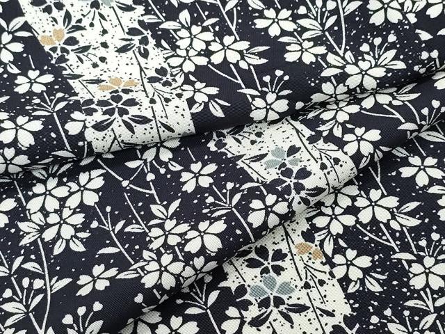 平和屋着物●上質な小紋　舞桜　正絹　逸品　CAAQ9156vf