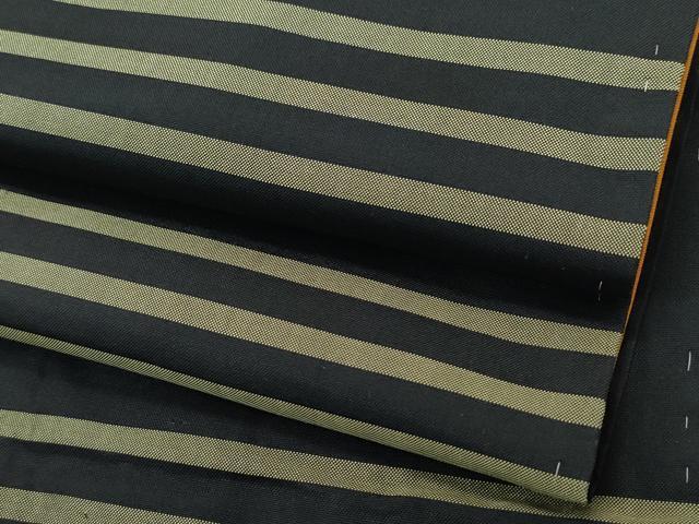 平和屋着物●本場縞大島紬　横縞　正絹　逸品　CAAQ9165vf