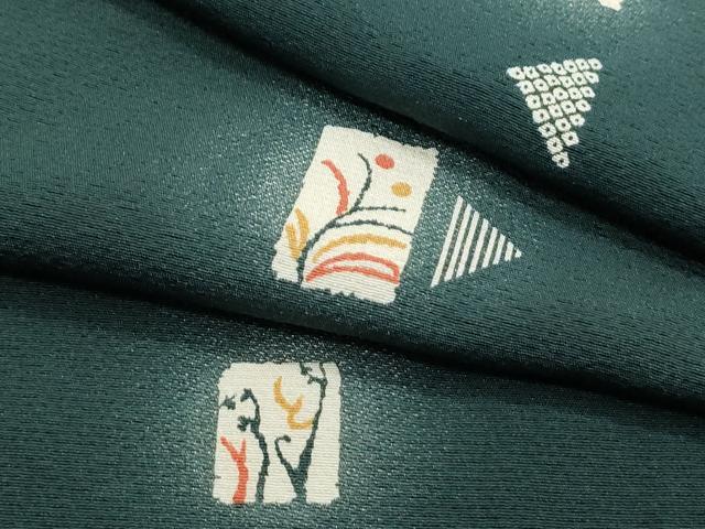 平和屋着物●上質な小紋　吉祥文　蛍暈し　正絹　逸品　CAAQ9417th