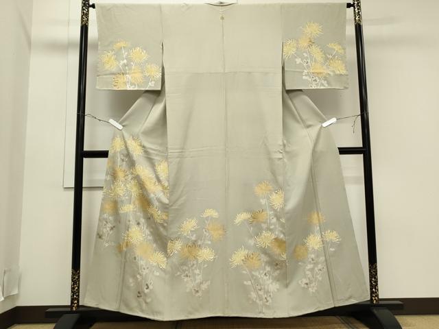 平和屋着物●訪問着　刺繍　乱菊　金銀彩　正絹　逸品　CAAQ9493th