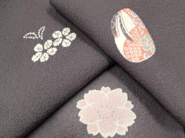 平和屋着物●上質な小紋　草履　舞花文　蛍暈し　正絹　逸品　CAAQ9566th