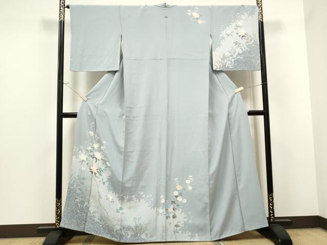 平和屋着物●訪問着　草花文　暈し染め　正絹　逸品　CAAQ9572th