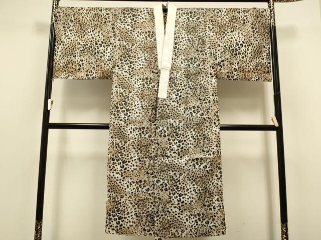 平和屋着物▽希少柄　男性　長襦袢　単衣　豹柄　洗える着物　CAAQ9580th