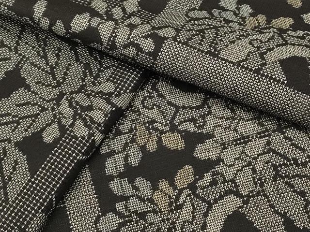 平和屋着物●本場大島紬　9マルキ　吉祥花文　正絹　逸品　CAAQ9581th