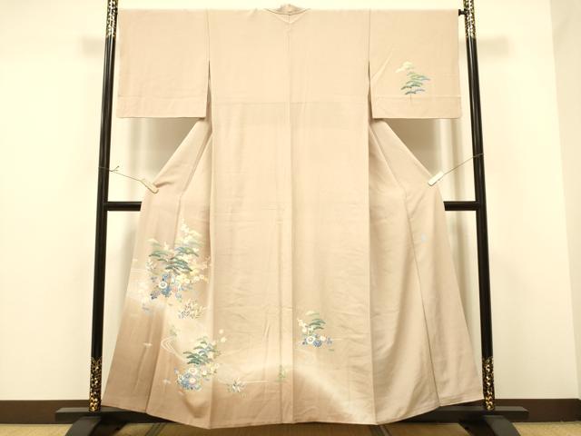 平和屋着物●本加賀友禅作家　南克治　訪問着　風景草花文　暈し染め　正絹　逸品　CAAR1244hy