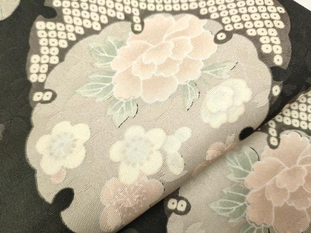 平和屋着物●半幅帯　雪輪花文　CAAR1358hy