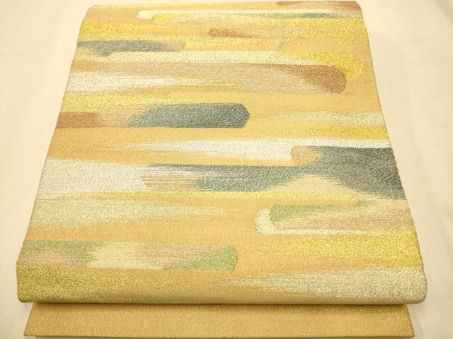 平和屋着物●太鼓柄袋帯　綴れ　霞文　金銀糸　正絹　逸品　CAAR1431hy