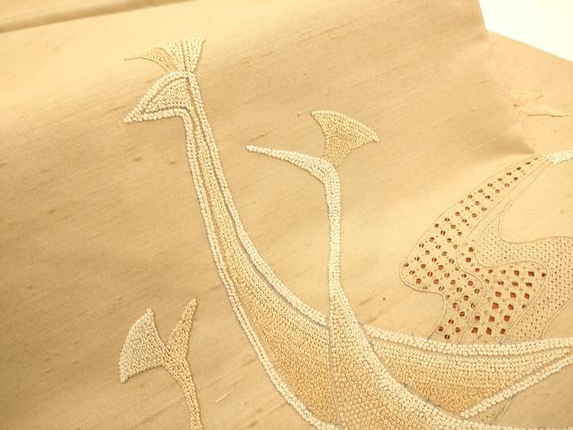 平和屋着物○中国三大刺繍 相良刺繍 総刺繍 九寸名古屋帯