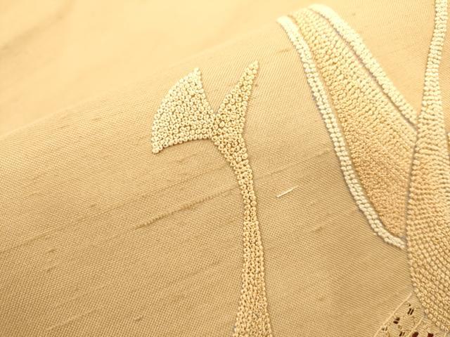 平和屋着物○中国三大刺繍 相良刺繍 総刺繍 九寸名古屋帯