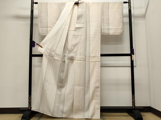 平和屋着物▽上質な紬 単衣 変わり間道 正絹 逸品 DAAV9634sf