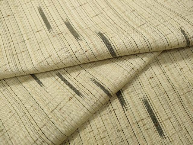 平和屋着物▽ぜんまい紬　単衣　吉祥間道　正絹　逸品　CAAR4912ut