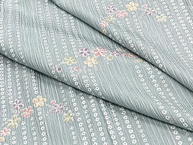 平和屋着物▽小紋　単衣　枝花文　洗える着物　CAAR5999xi