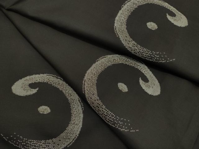 平和屋着物●本場大島紬　9マルキ　泥染め　吉祥文　やまと謹製　正絹　逸品　CAAR6472ze