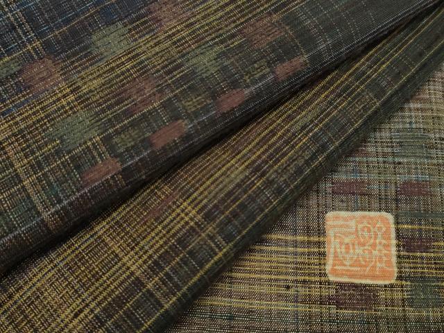 平和屋着物●京都府認定　京の名工　雛屋友禅　紬　霞吉祥文　正絹　逸品　CAAR6474ze