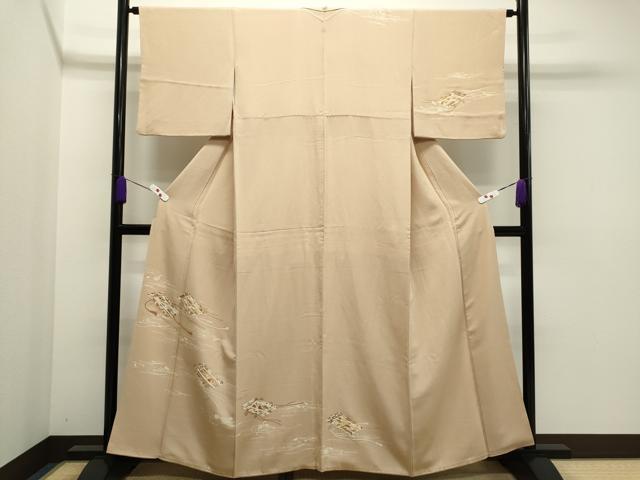 平和屋着物●銀座きしや　訪問着　駒刺繍　吉祥草花文　金彩　正絹　逸品　CAAR6519ze