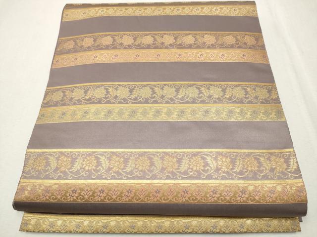 平和屋着物●西陣織　陰山織物謹製　箔屋清兵衛　六通柄袋帯　名物裂間道　金糸　正絹　逸品　CAAR7674hy