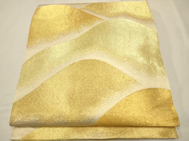 平和屋着物●西陣　川島織物　六通柄　本袋帯　遠山文　金糸　正絹　逸品　CAAR7759hy