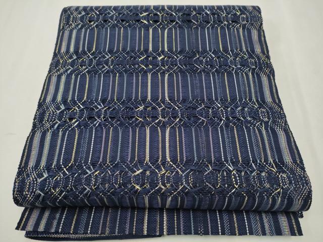 平和屋着物●八寸名古屋帯　もじり織　吉祥文　正絹　逸品　CAAR7915hy