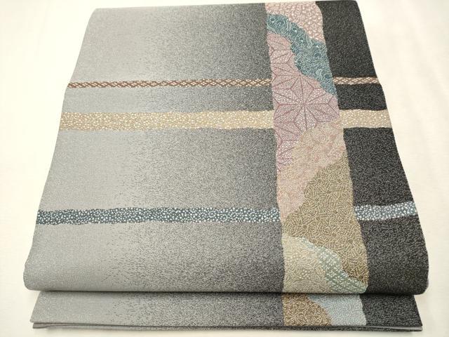 平和屋着物●六通柄袋帯　伝統工芸極型織　吉祥間道　正絹　逸品　CAAR7951hy