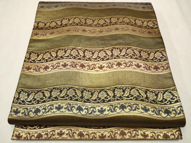 平和屋着物○西陣織 陰山織物謹製 箔屋清兵衛 六通柄袋帯